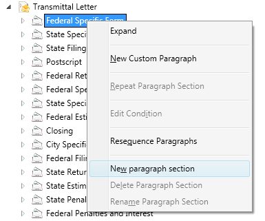 Adding and Moving Custom Paragraph Sections